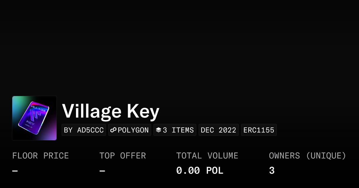 Village Key - Collection | OpenSea