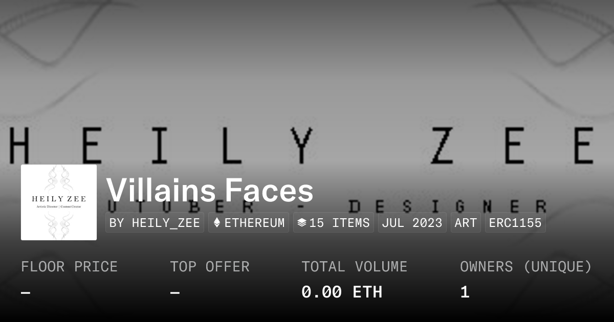 Villains Faces - Collection | OpenSea