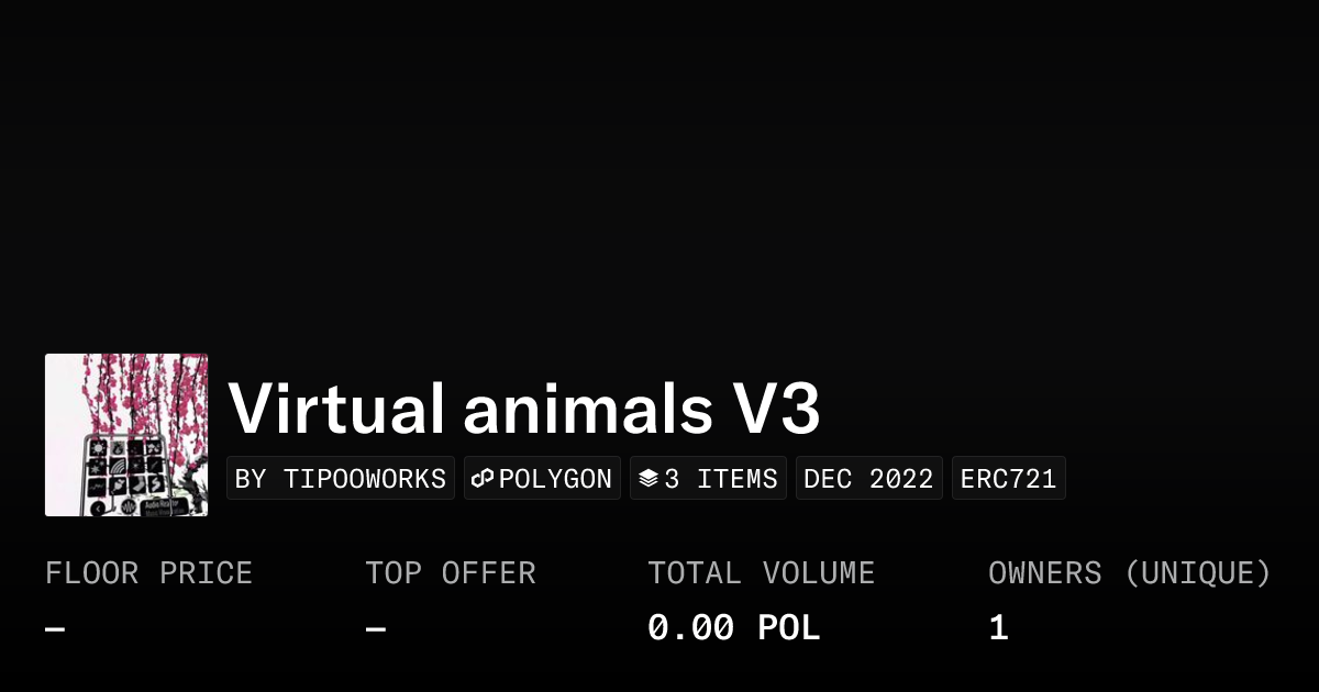 Virtual animals V3 - Collection | OpenSea