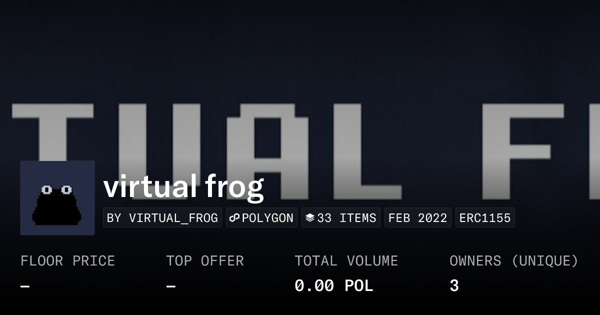virtual frog - Collection | OpenSea