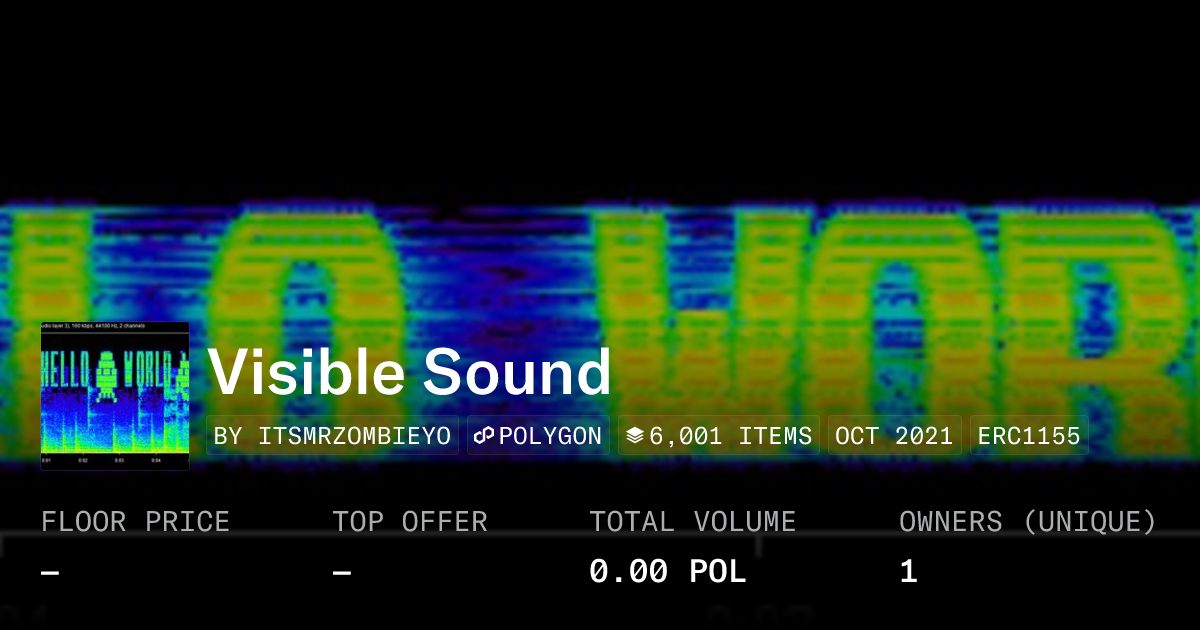 Visible Sound - Collection | OpenSea