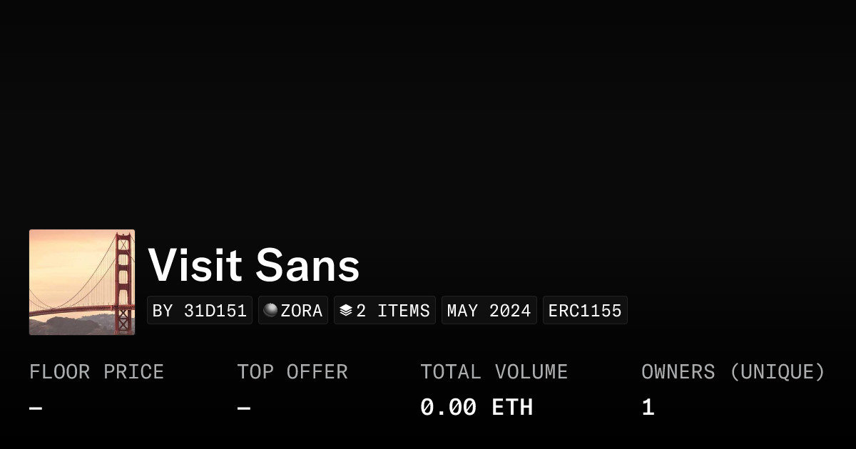 Visit Sans - Collection | OpenSea