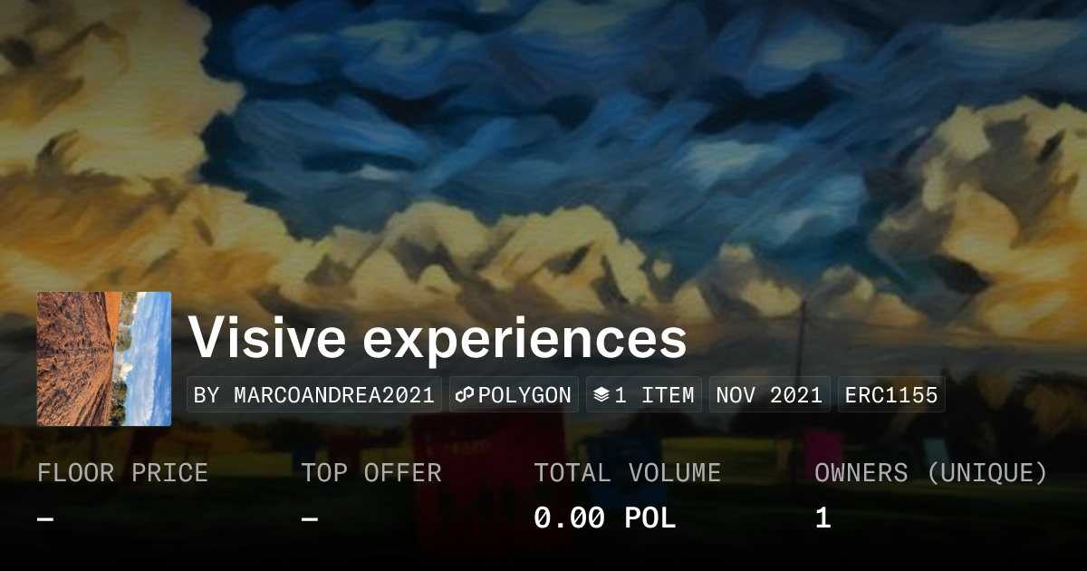 Visive experiences - Collection | OpenSea