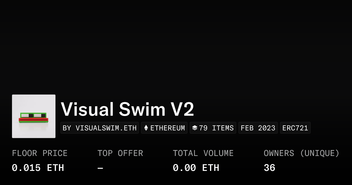 Visual Swim V2 - Collection | OpenSea