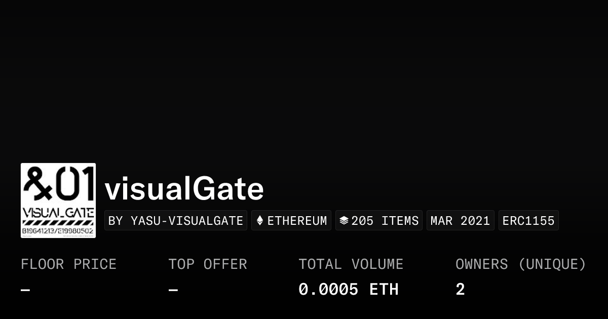 visualGate - Collection | OpenSea