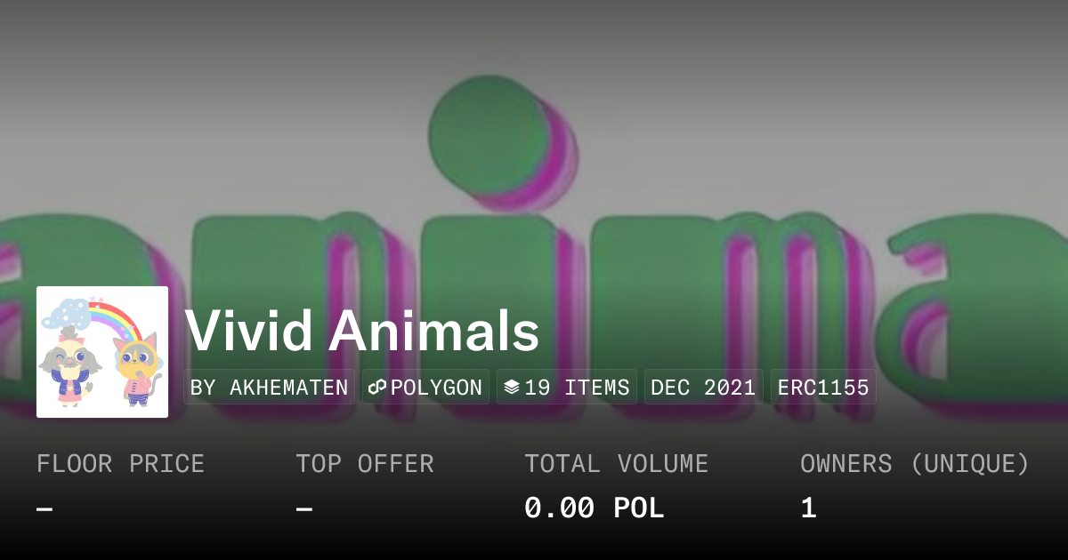 Vivid Animals - Collection | OpenSea