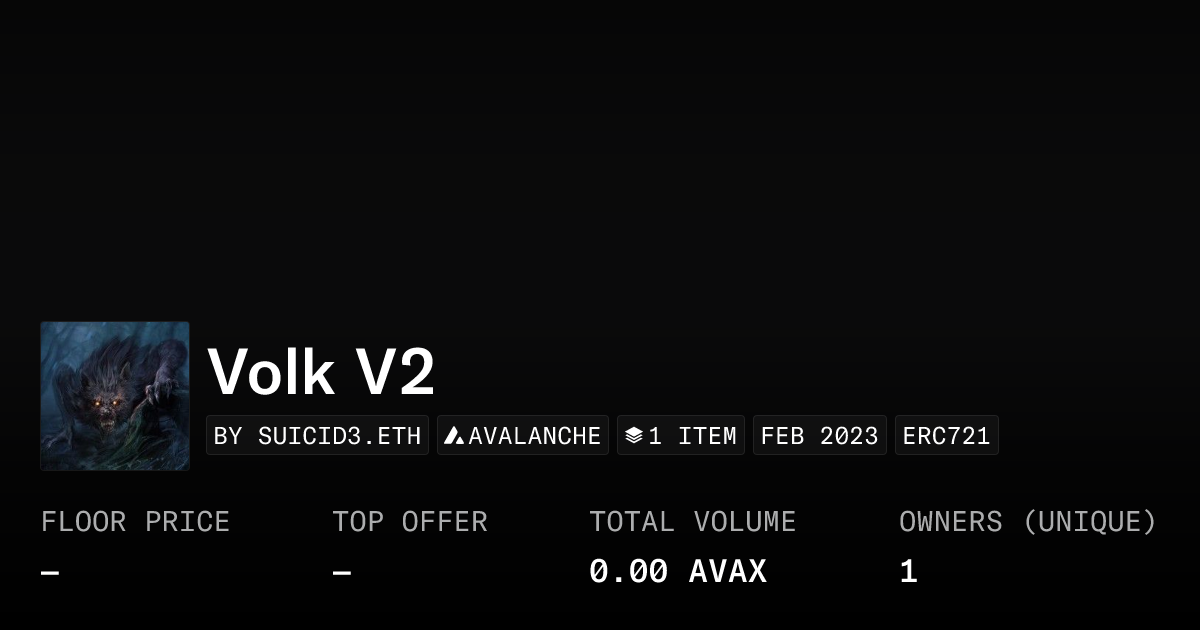 Volk V2 - Collection | OpenSea