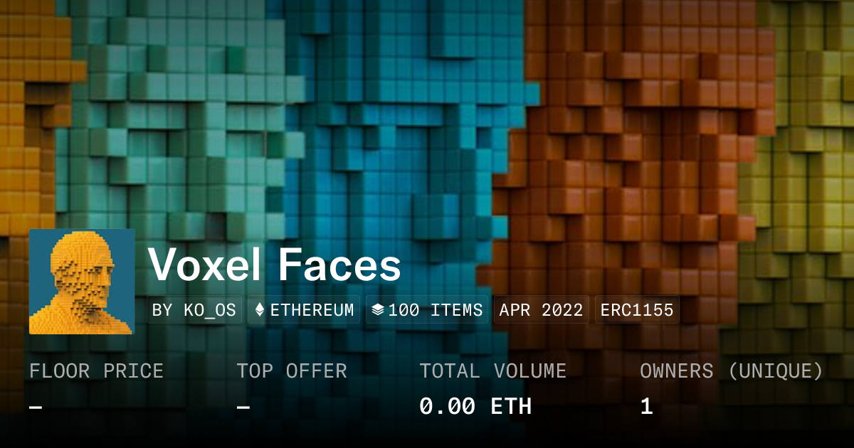 Voxel Faces - Collection | OpenSea