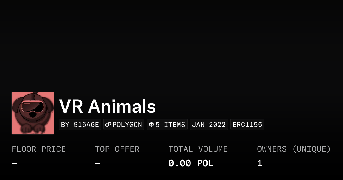 VR Animals - Collection | OpenSea