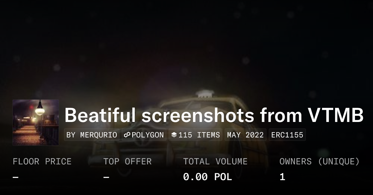Beatiful screenshots from VTMB - Collection | OpenSea