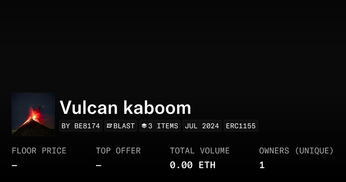 Vulcan kaboom - Collection | OpenSea