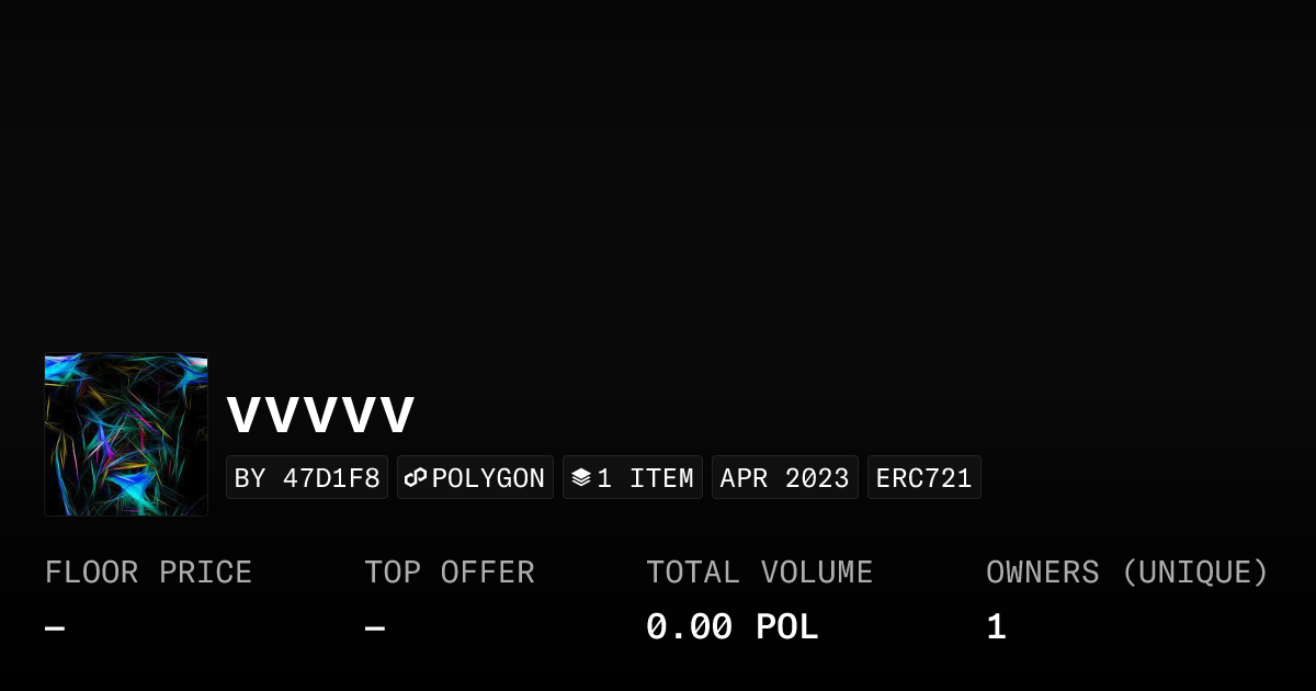 vvvvv - Collection | OpenSea