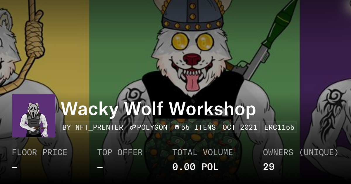 Wacky Wolf Workshop - Collection | OpenSea