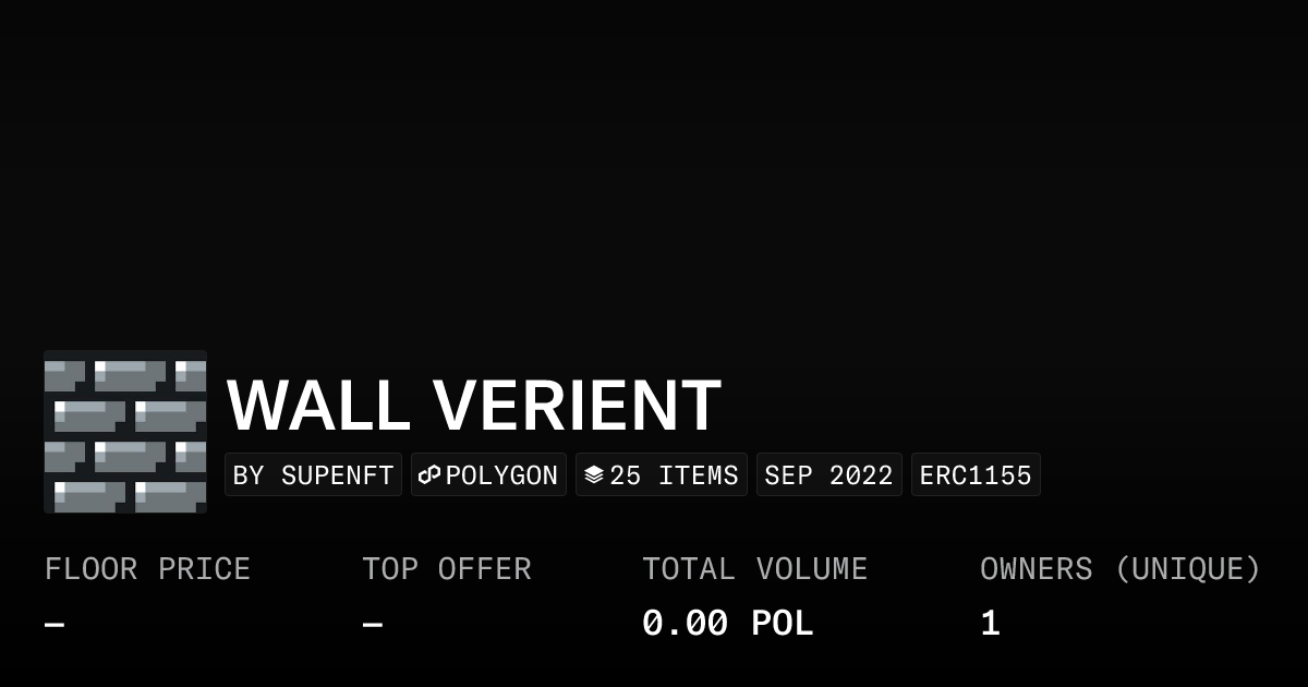 WALL VERIENT - Collection | OpenSea
