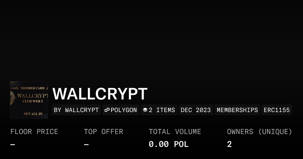 WALLCRYPT - Collection | OpenSea