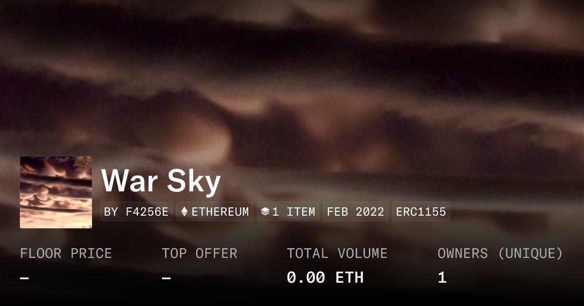 War Sky - Collection | OpenSea