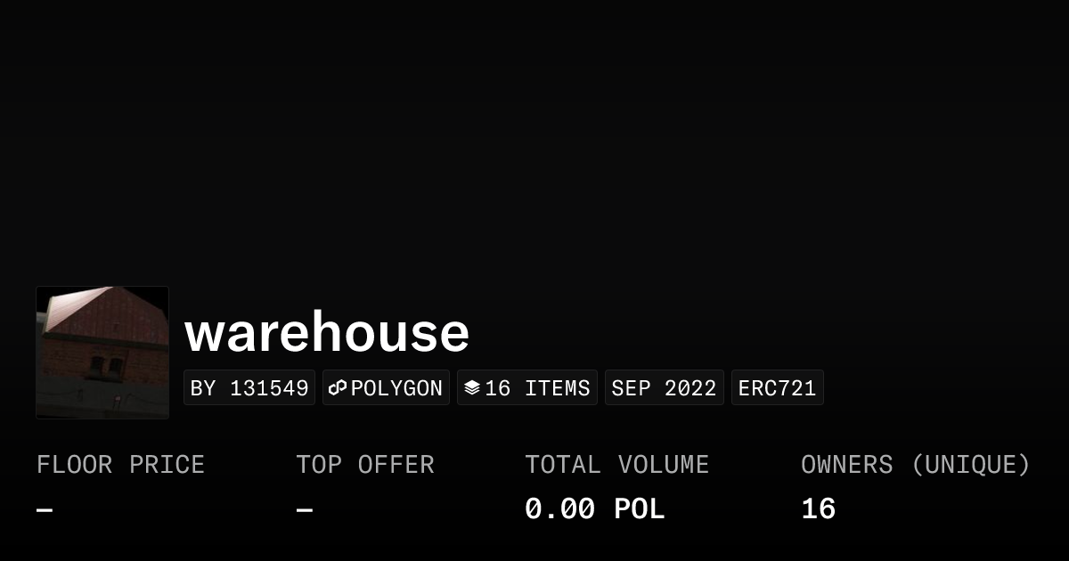 warehouse - Collection | OpenSea