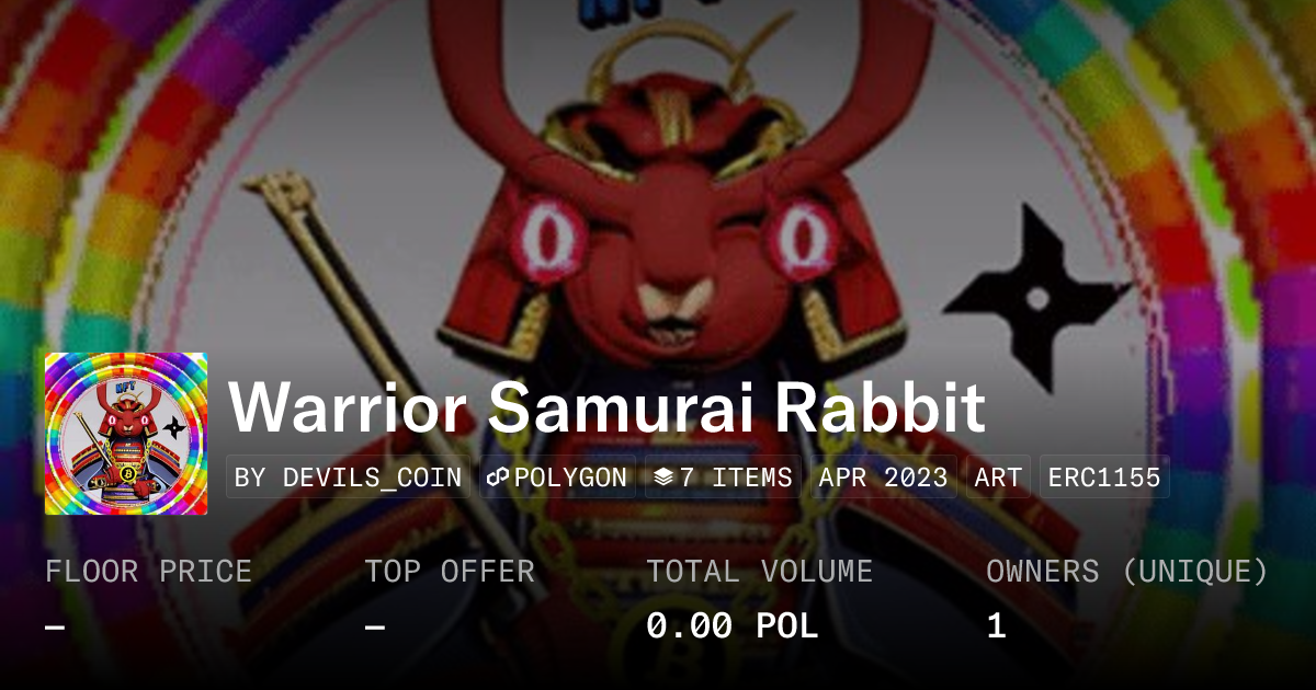 Warrior Samurai Rabbit - Collection | OpenSea
