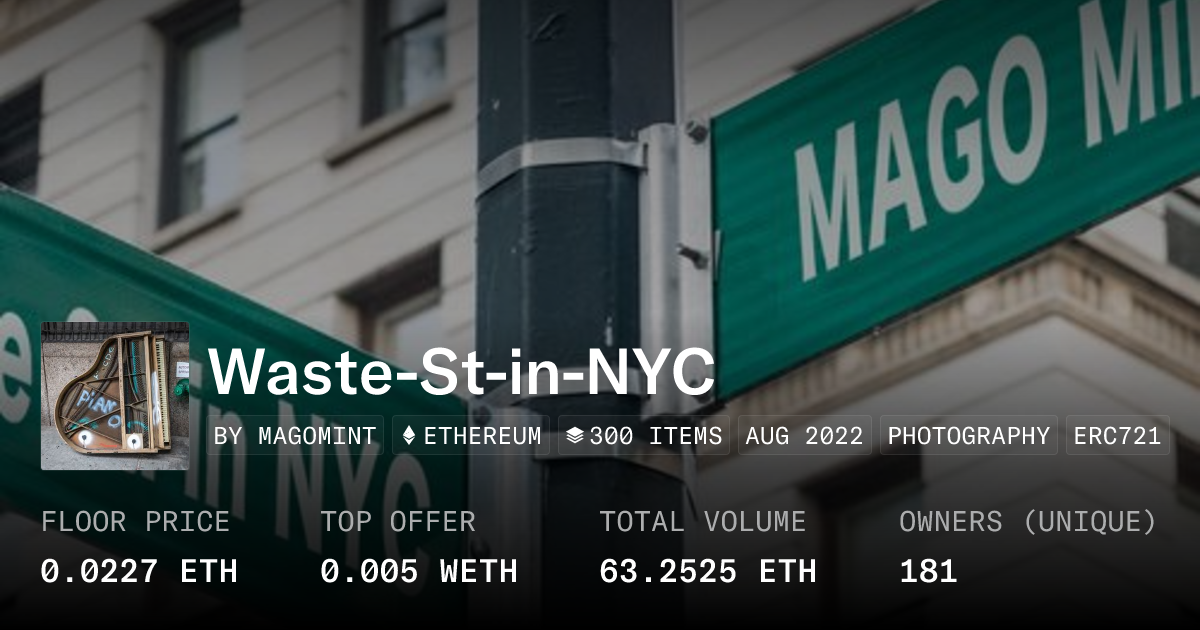 Waste-St-in-NYC - Collection | OpenSea