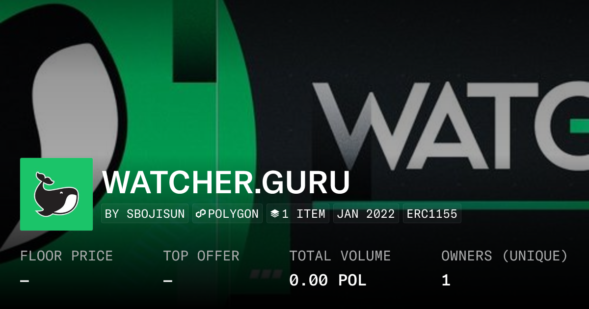 WATCHER.GURU - Collection | OpenSea