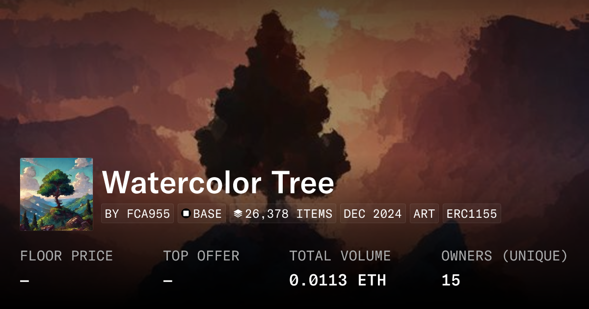 Watercolor Tree - Collection | OpenSea