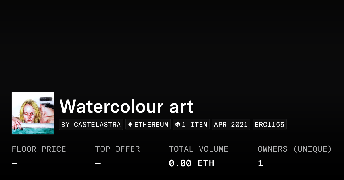 Watercolour art - Collection | OpenSea