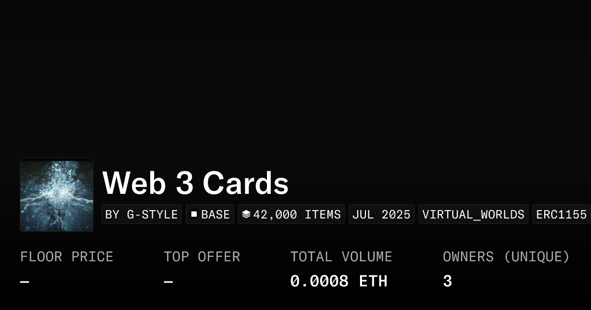 Web 3 Cards - Collection | OpenSea