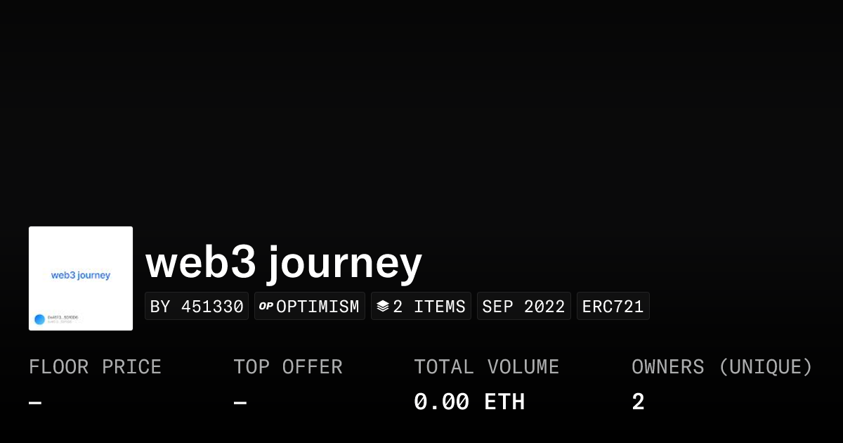 web3 journey - Collection | OpenSea