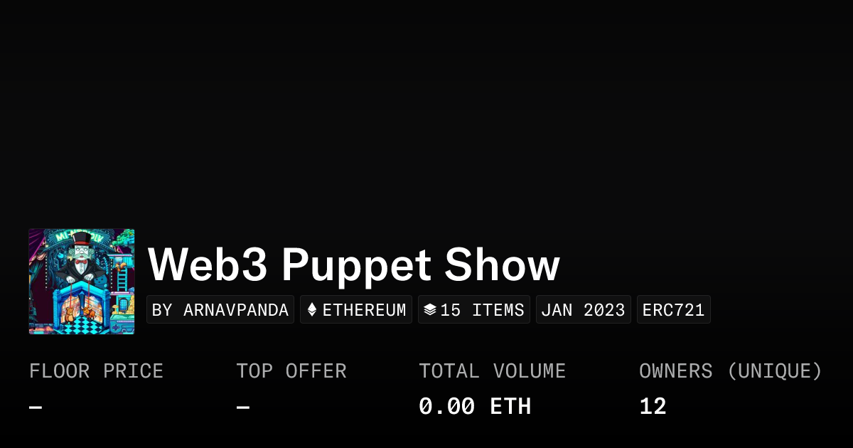 Web3 Puppet Show - Collection | OpenSea