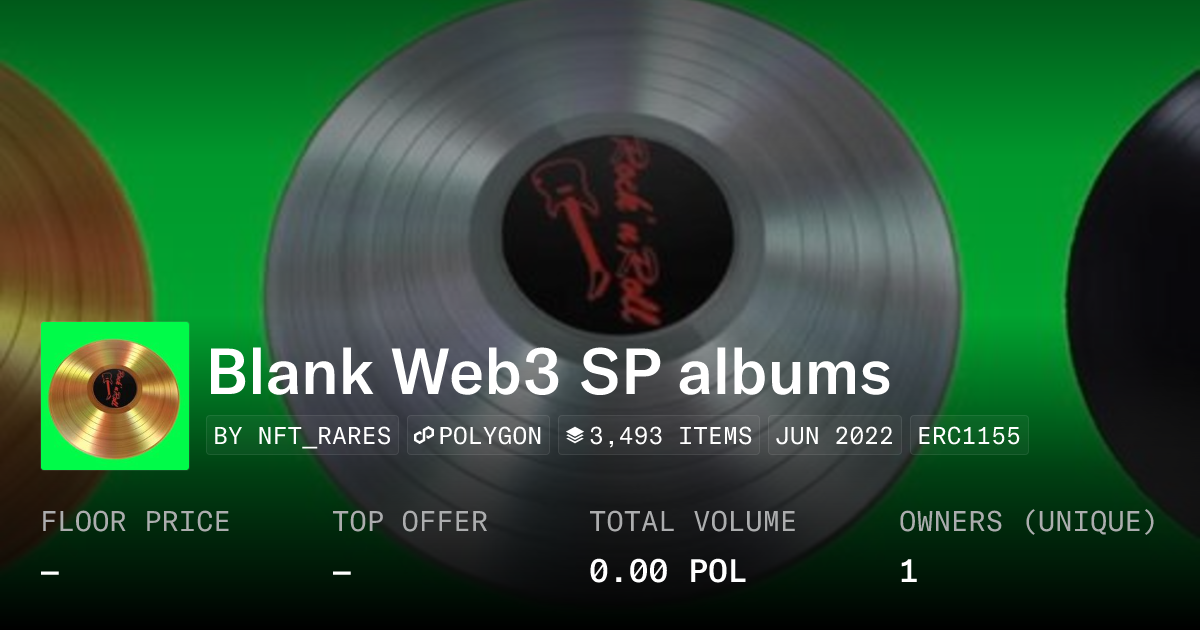 Blank Web3 SP albums - Collection | OpenSea