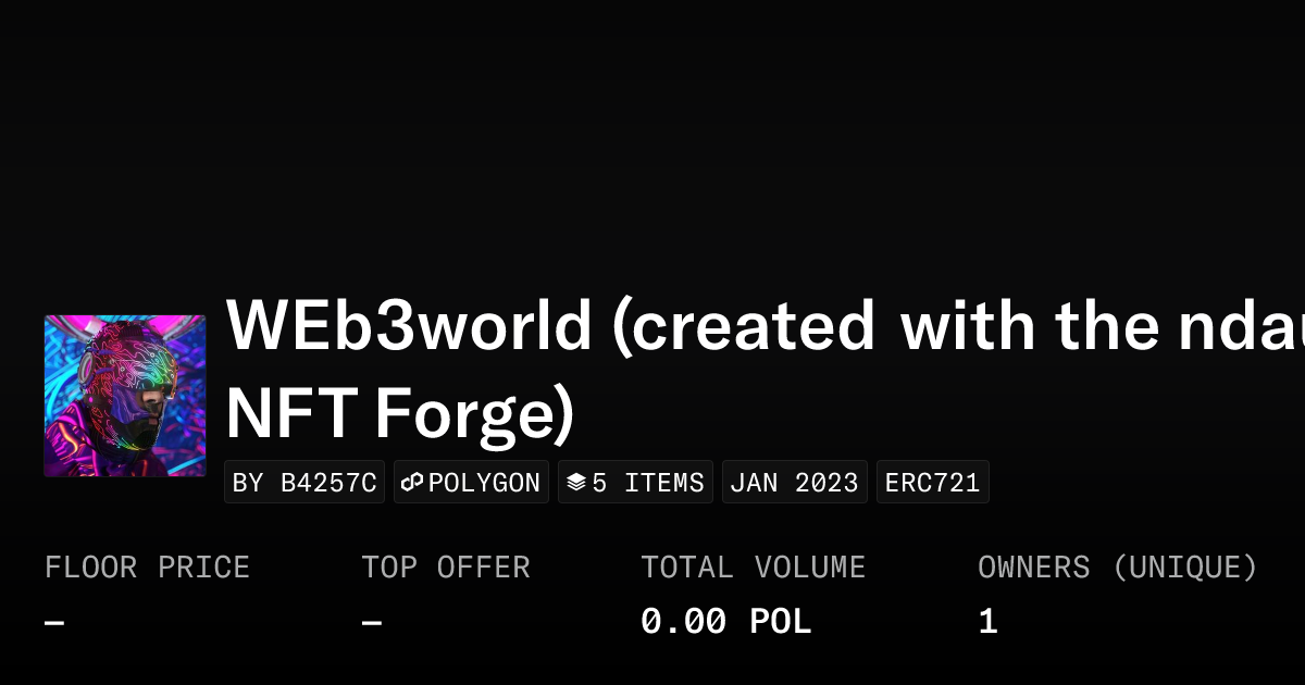 WEb3world (created with the ndau NFT Forge) - Collection | OpenSea