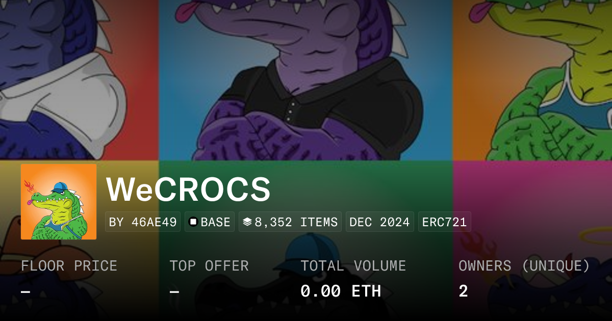 WeCROCS - Collection | OpenSea