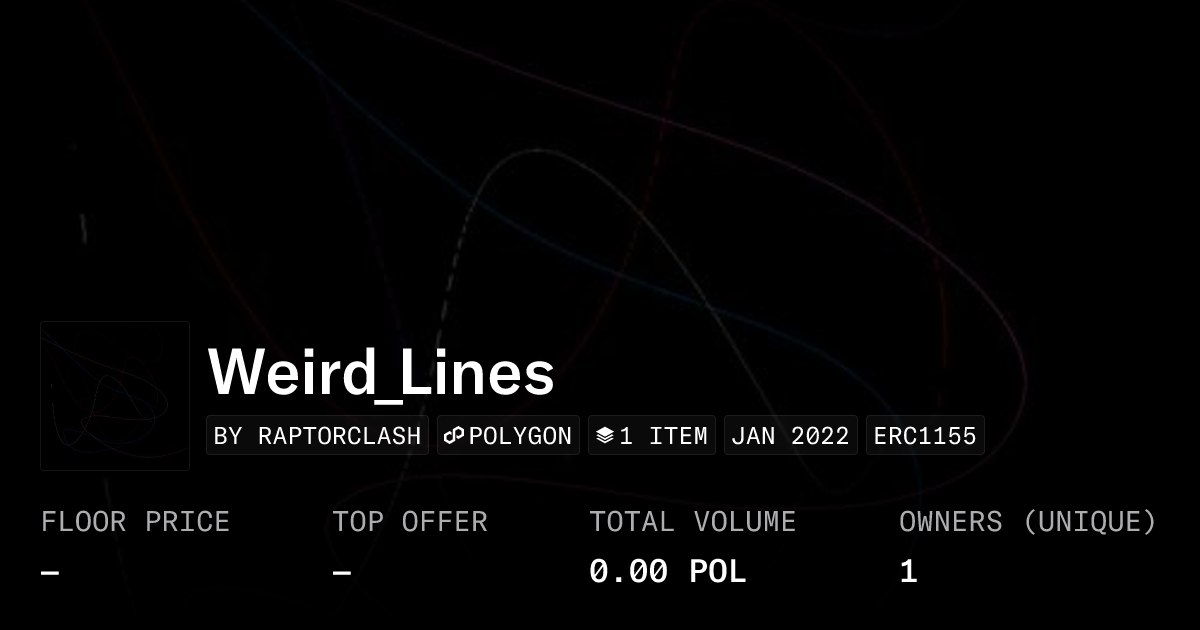 Weird_Lines - Collection | OpenSea