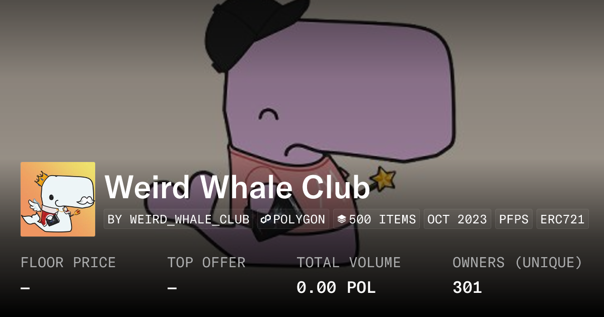 Weird Whale Club - Collection | OpenSea