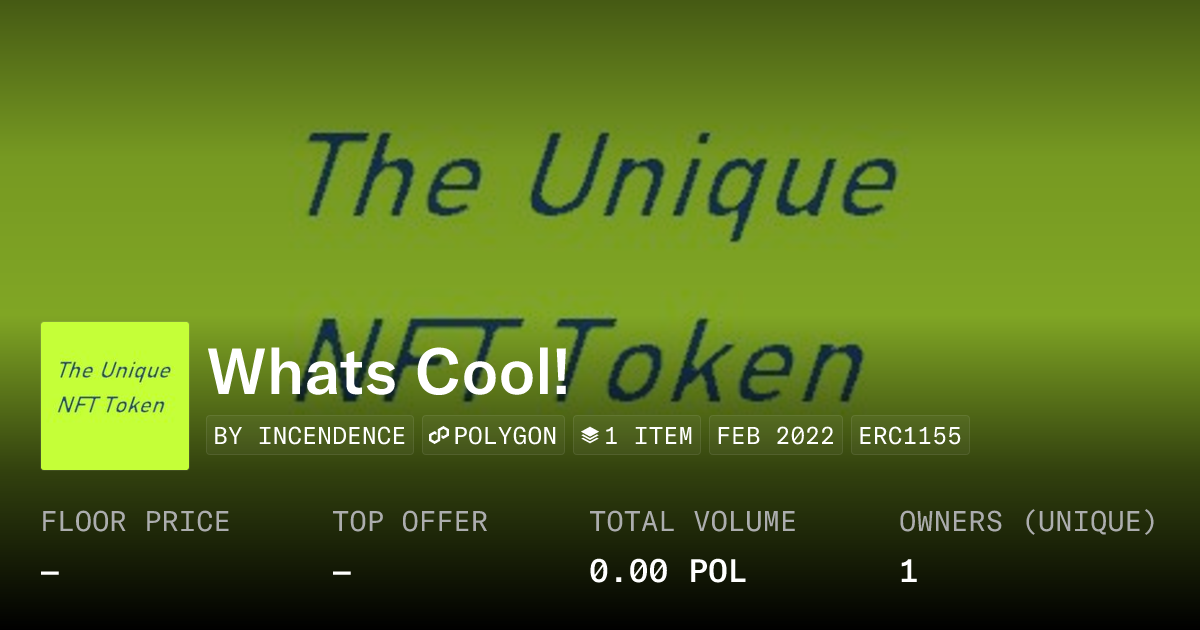 Whats Cool! - Collection | OpenSea