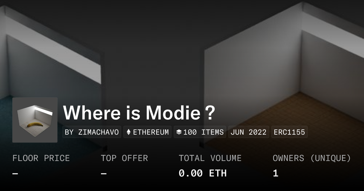 Where is Modie ? - Collection | OpenSea