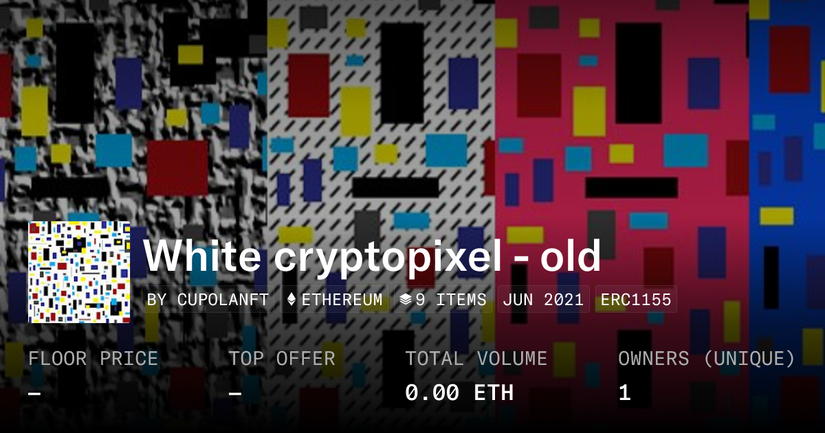 White cryptopixel - old - Collection | OpenSea