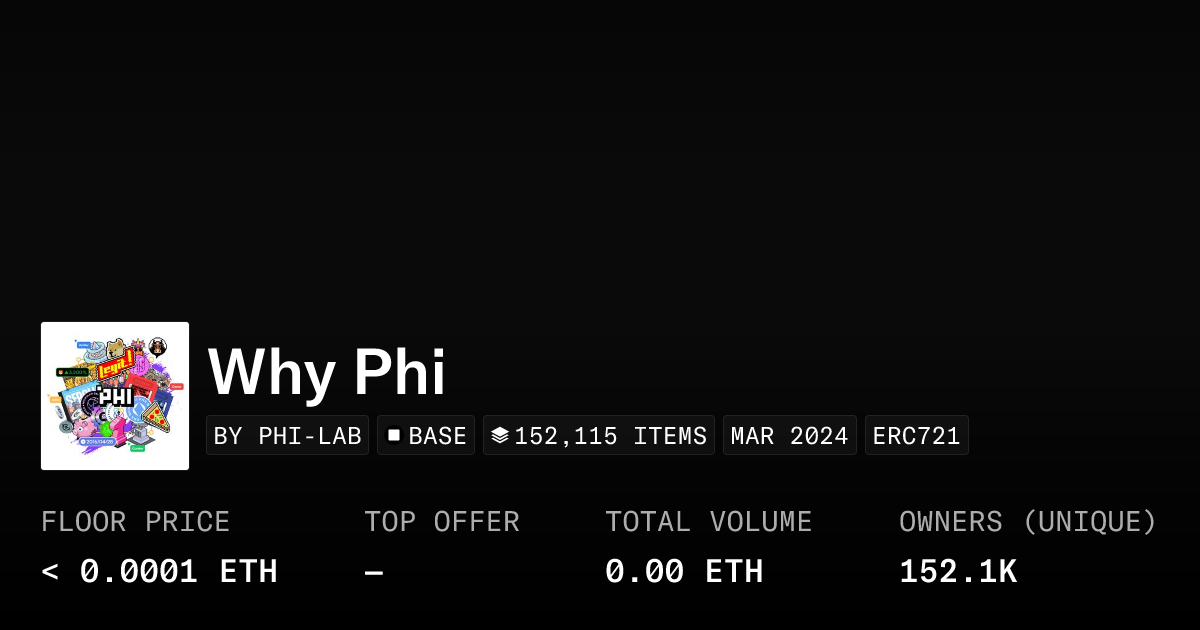 Why Phi - Collection | OpenSea