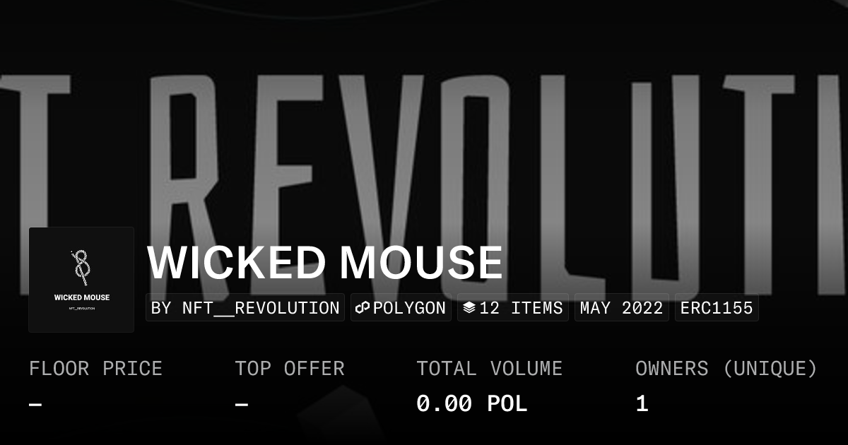 WICKED MOUSE - Collection | OpenSea