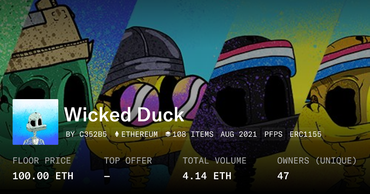 Wicked Duck 0.74 ETH - Collection | OpenSea