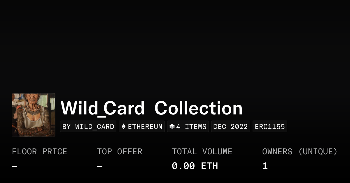 Wild_Card Collection - Collection | OpenSea