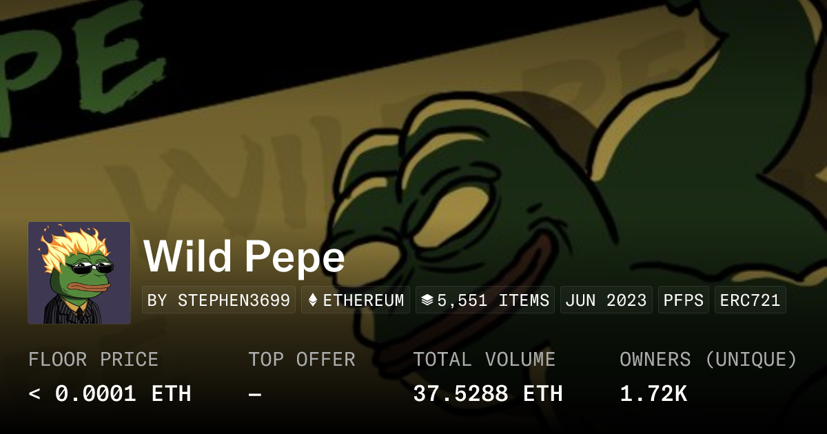 Wild Pepe - Collection | OpenSea