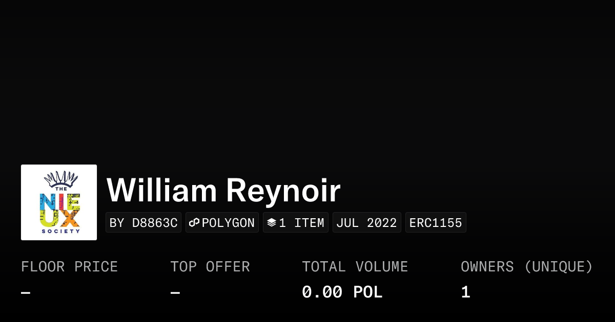 William Reynoir - Collection | OpenSea