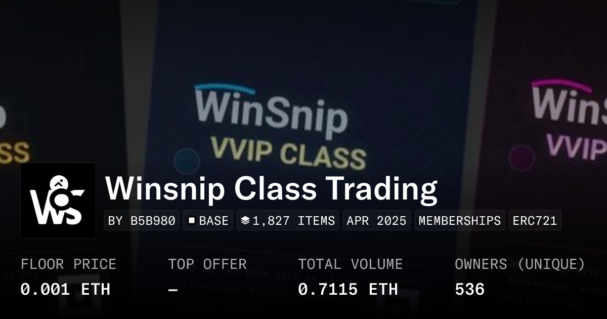 Winsnip Class Trading - Collection | OpenSea