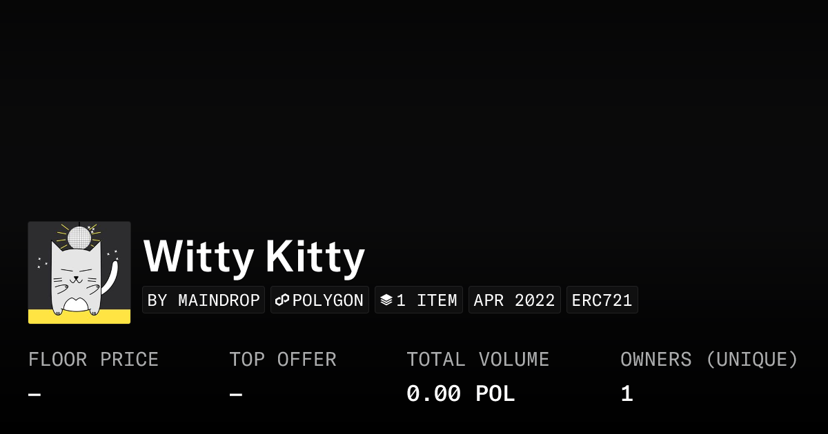 Witty Kitty - Collection | OpenSea