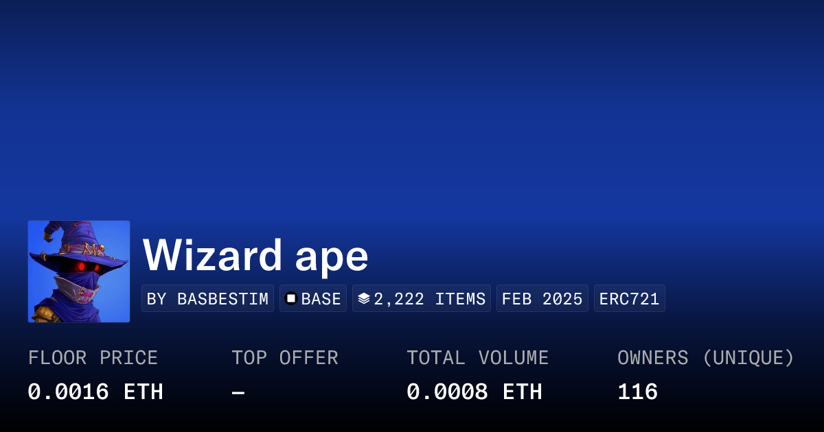 Wizard ape - Collection | OpenSea