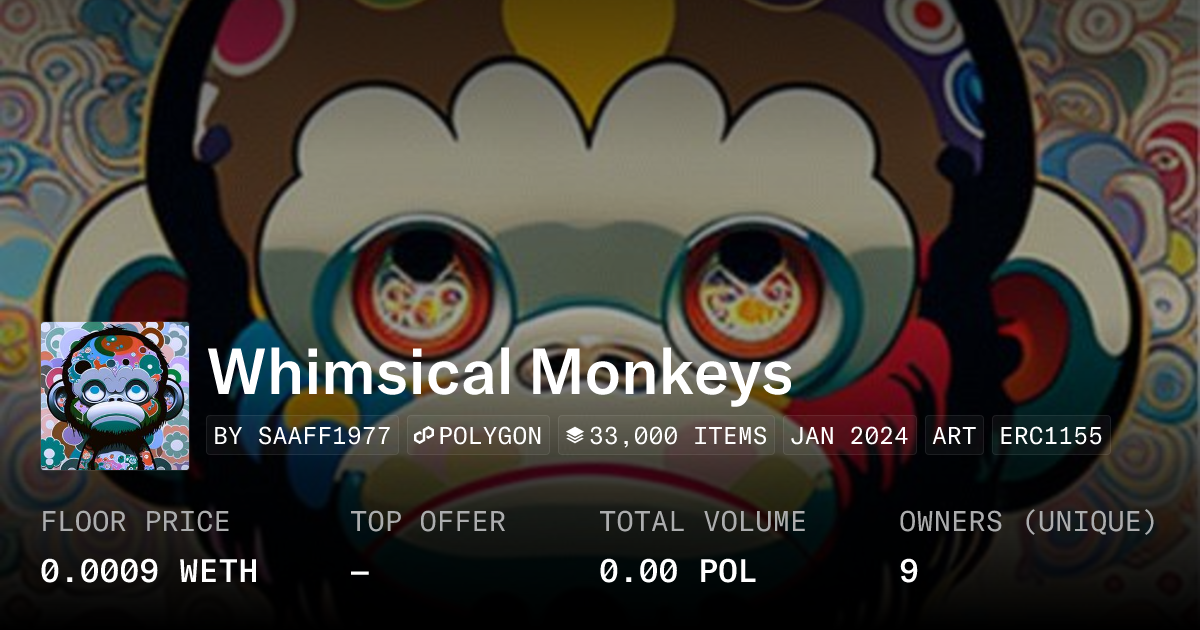 Whimsical Monkeys - Collection | OpenSea