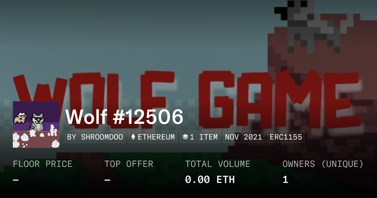 Wolf #12506 - Collection | OpenSea