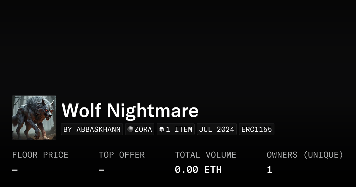 Wolf Nightmare - Collection | OpenSea
