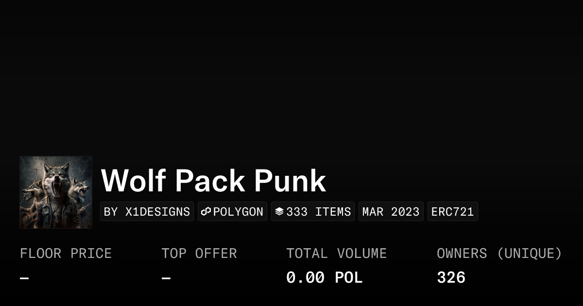 Wolf Pack Punk - Collection | OpenSea